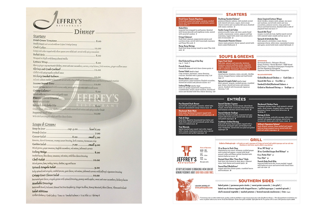 Jeffrey's Restaurant Rebrand - Gianni Masciopinto